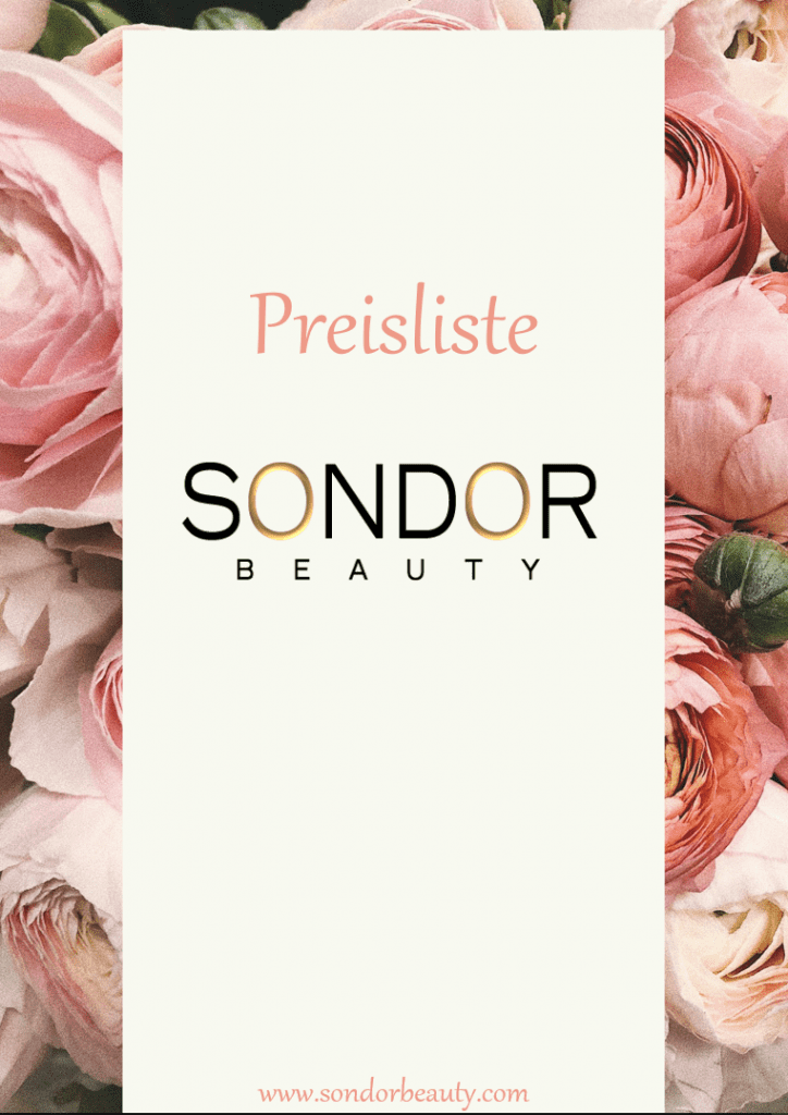 Unsere preis: einzigartige Schönheitsbehandlungen in Sondor!